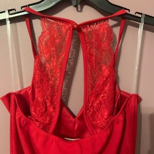 Rue21 | Dresses | Red Scalloped Lace Racerback Mini Dress | Poshmark